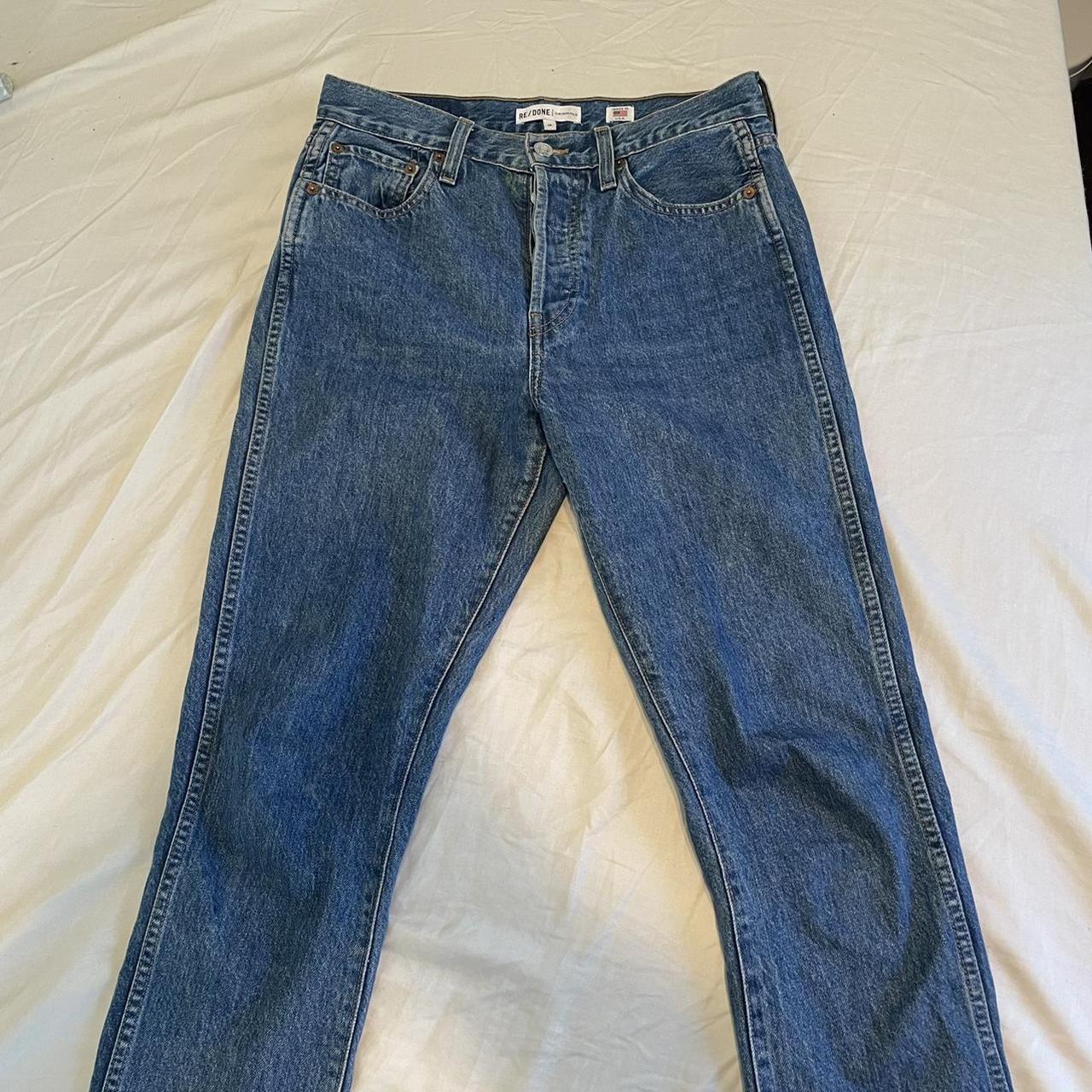 Re/done jeans. Super nice quality slim fit/cigarette... - Depop