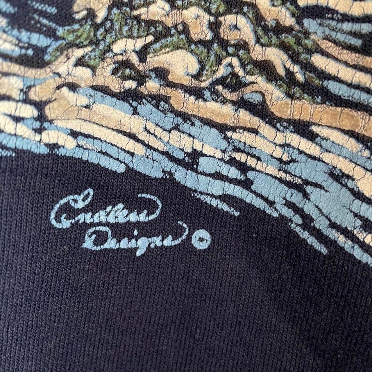 Vintage Endless Designs Winter Scene Crew Neck... - Depop