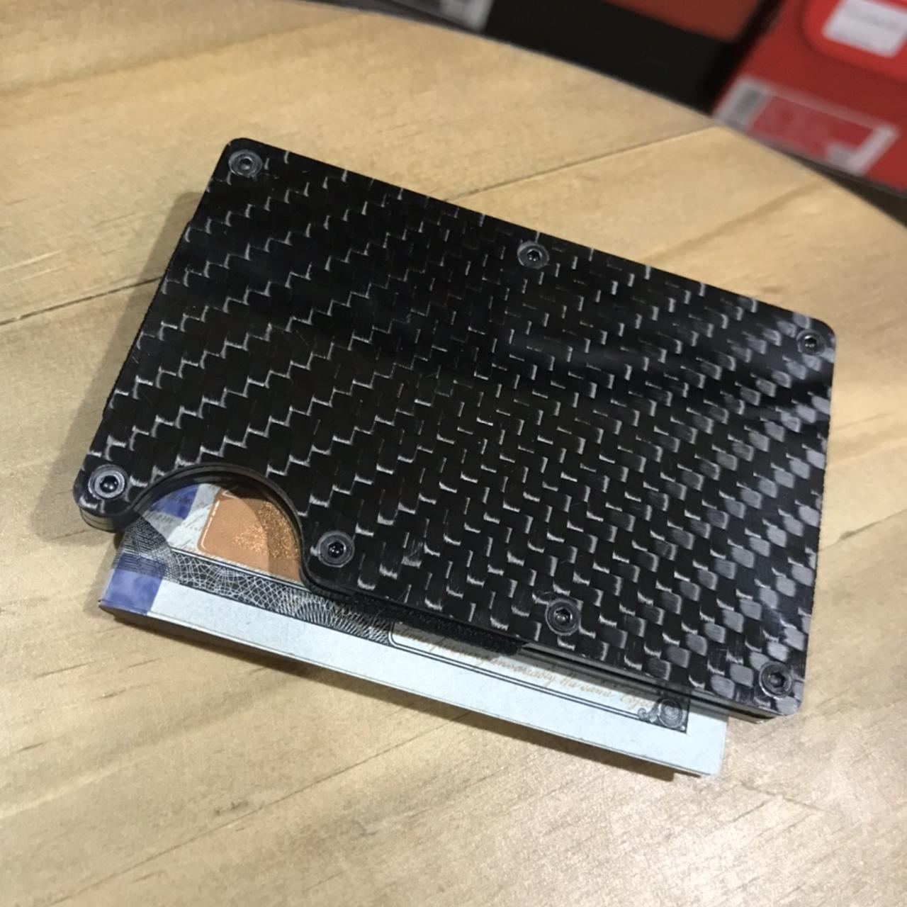 Carbon Fiber money clip. Low profile. Wallet. Metal... - Depop
