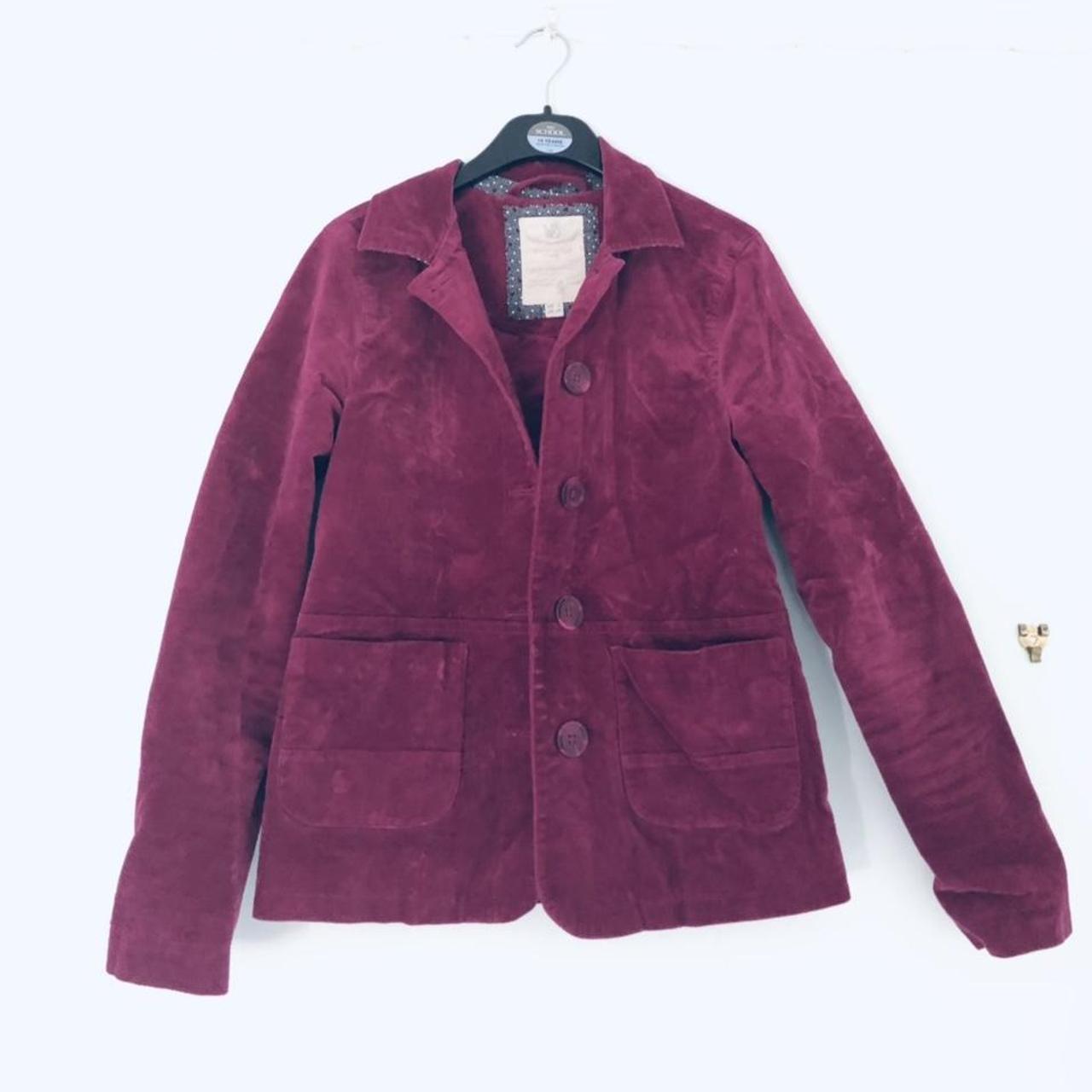 Purple suede blazer from White Stuff Button up It... - Depop