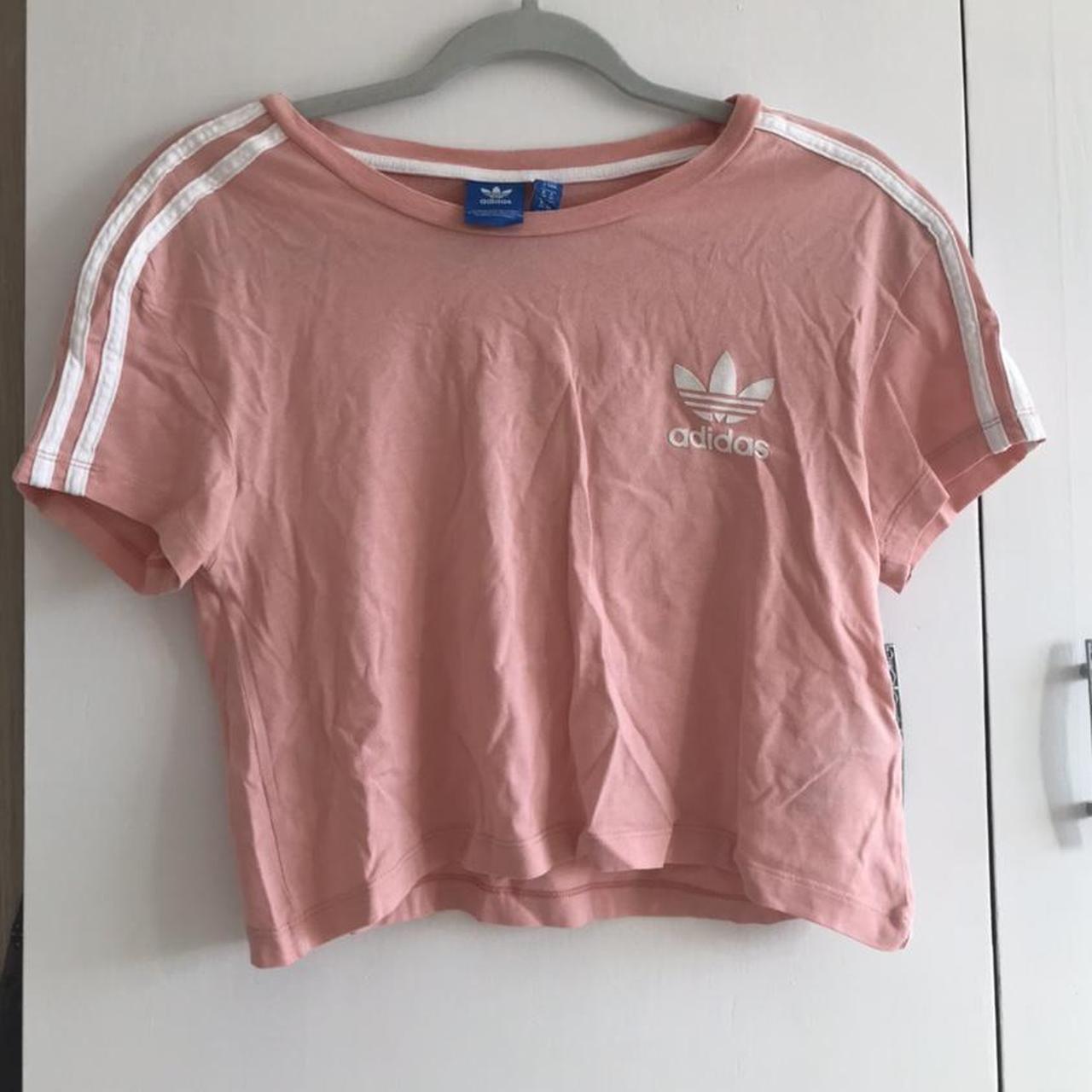 Pink Adidas Originals Crop Top size - 8 worn but... - Depop