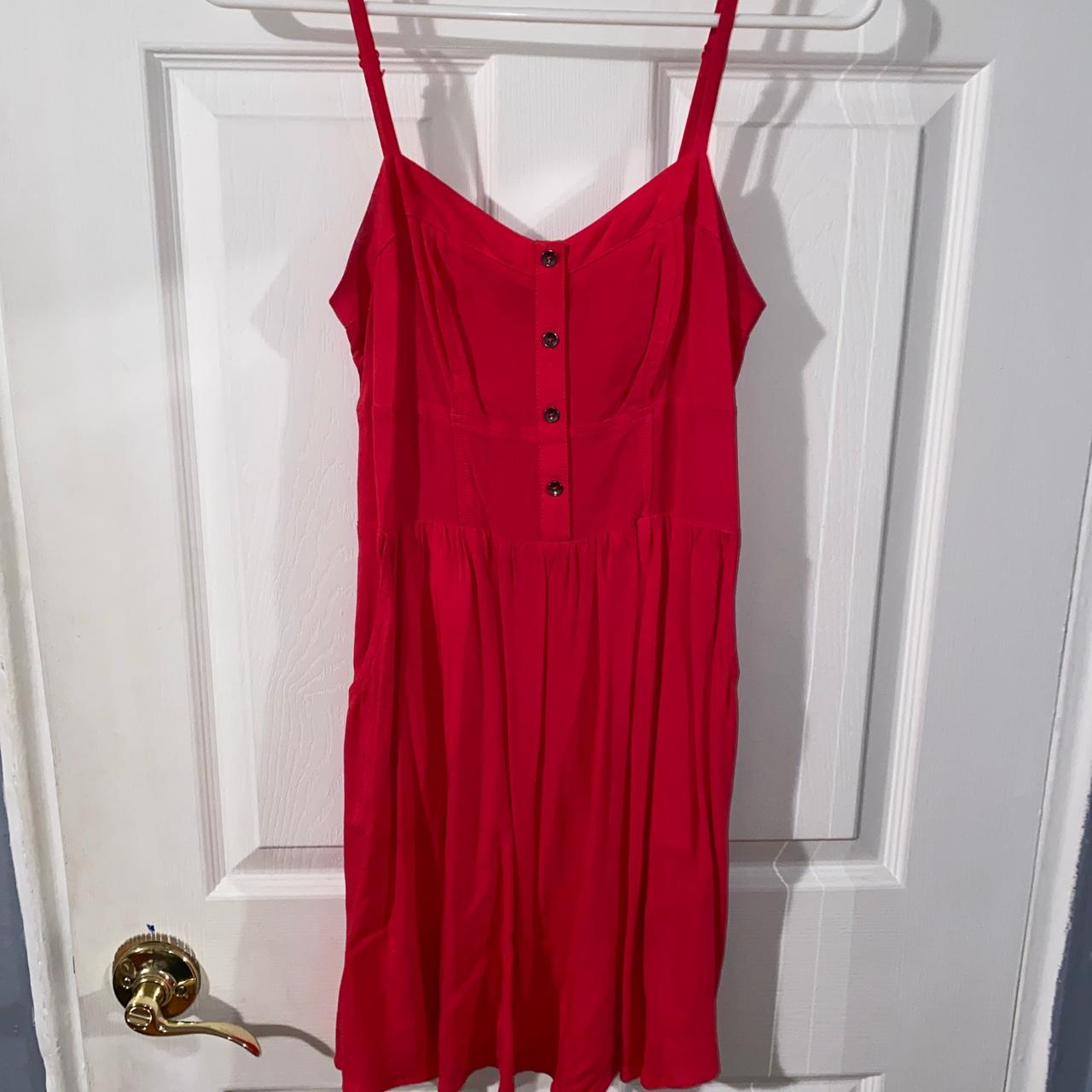 Red Express Mini Dress This summer dress from... - Depop