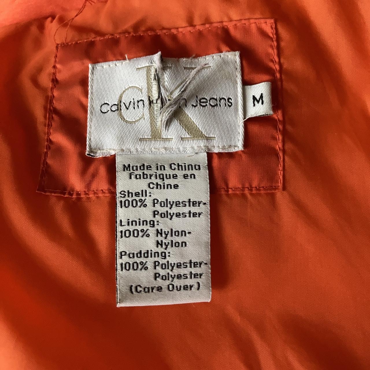 Orange Calvin Klein Jeans jacket / lightweight... - Depop