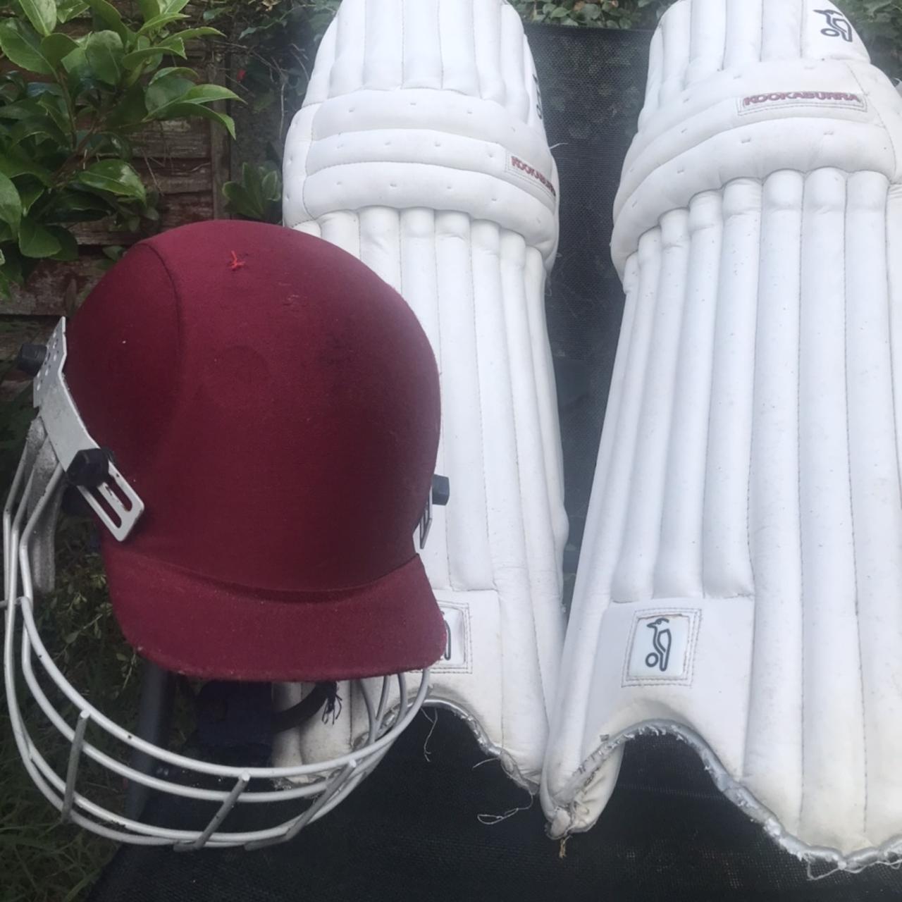 Helmet & cricket pads ( kookaburra) brand for knee... - Depop