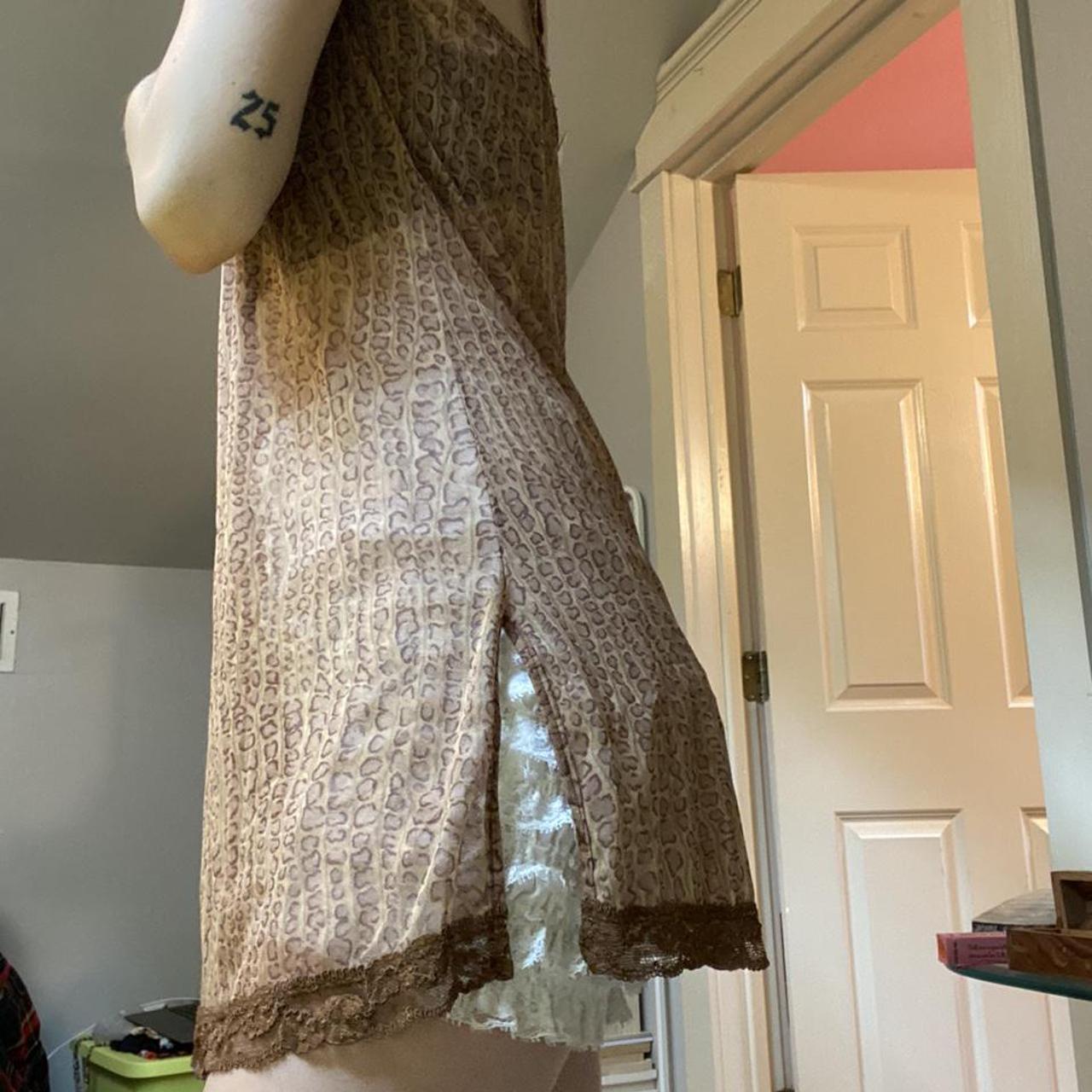 90s 2000s sheer Victoria’s Secret leopard print slip... - Depop