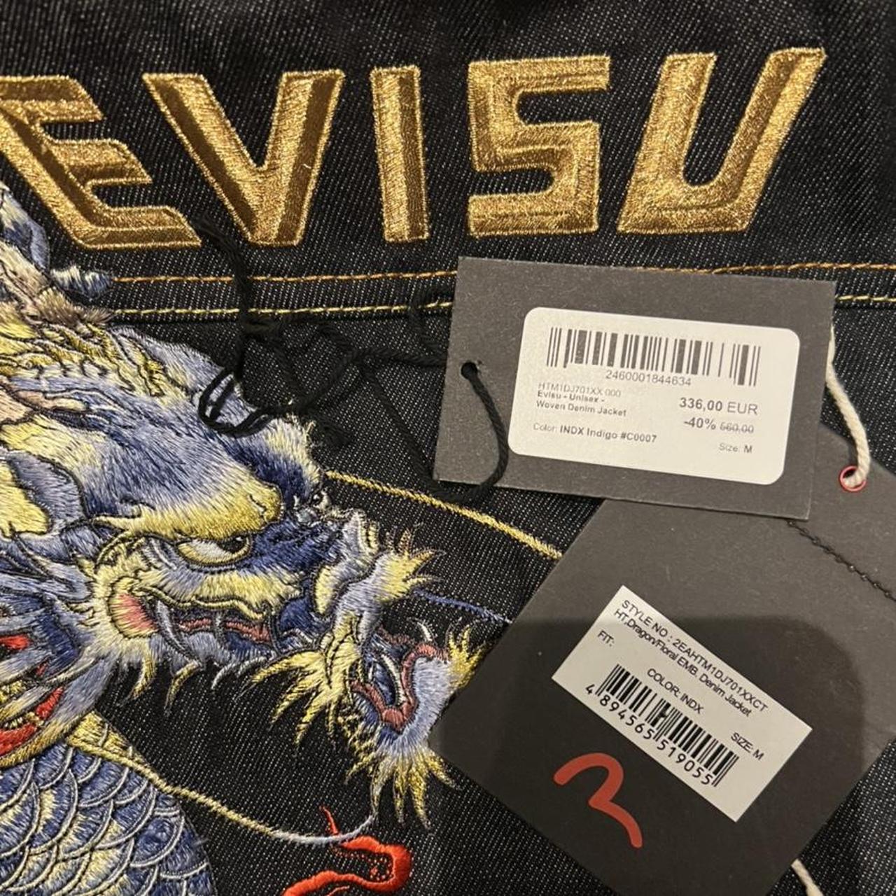 Evisu dragon floral denim jacket Paid €336 in Rome,... - Depop