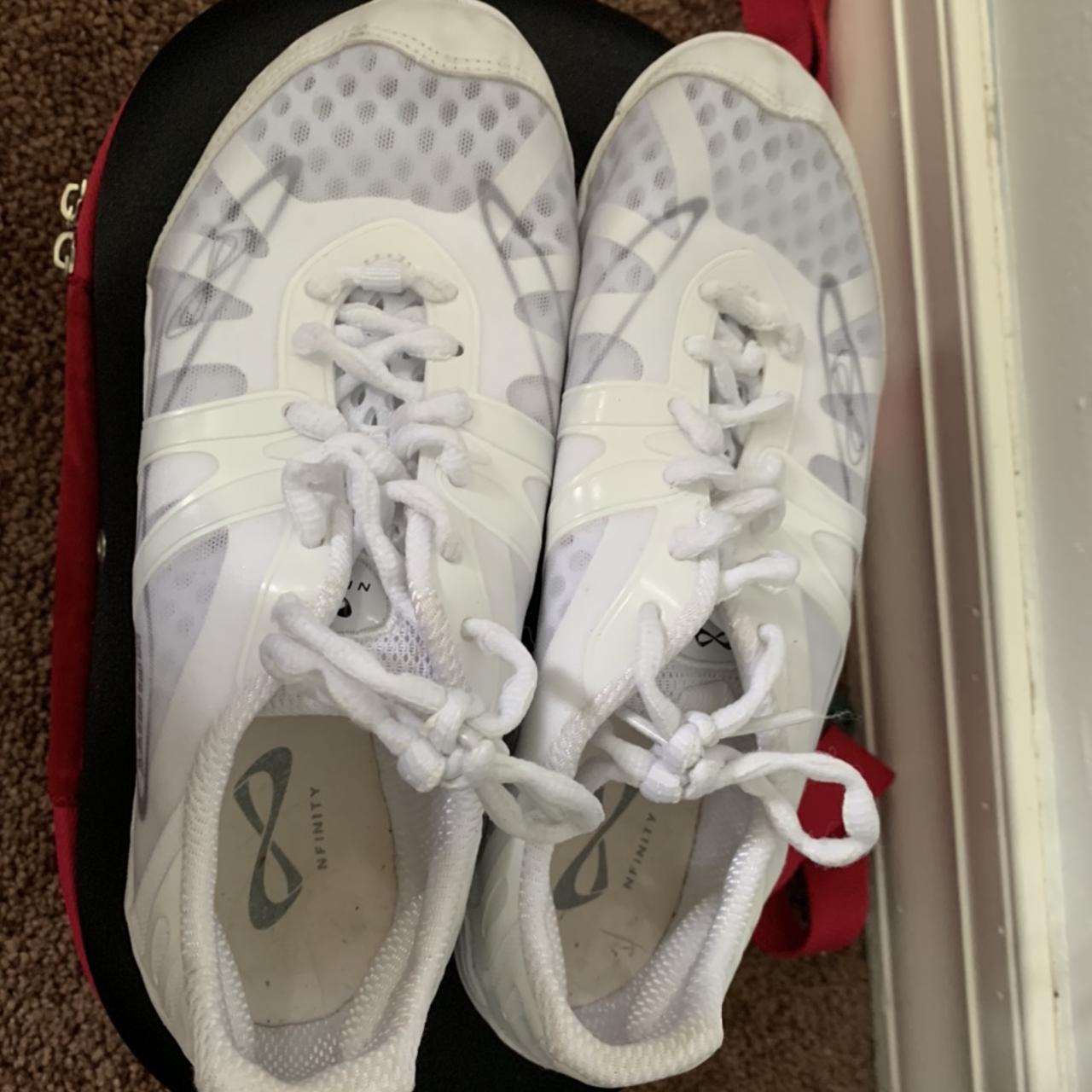 -White NFINITY Vengeance Cheerleading sneakers -size... - Depop