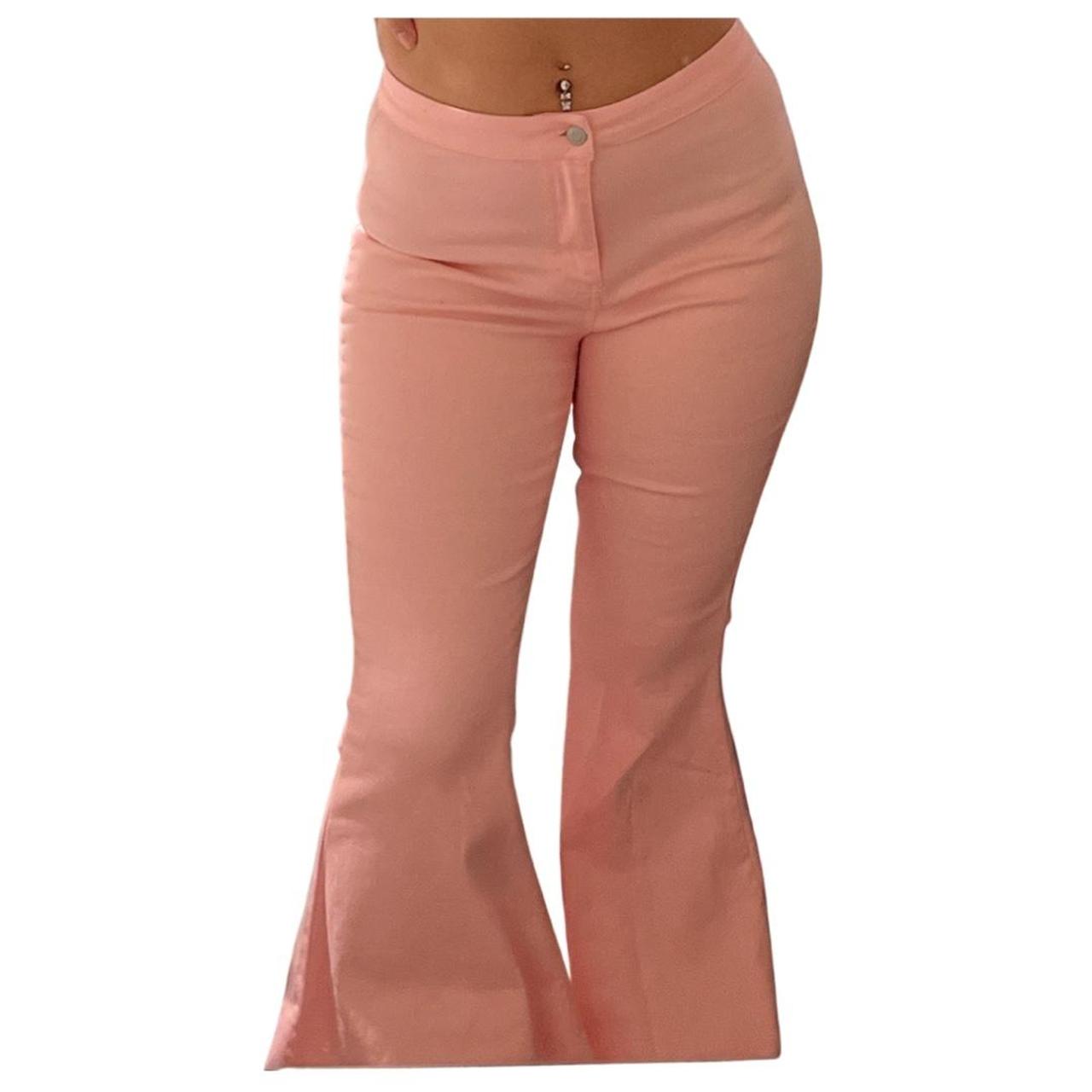 Pastel pink flare jeans!! Perfect for a roller... - Depop