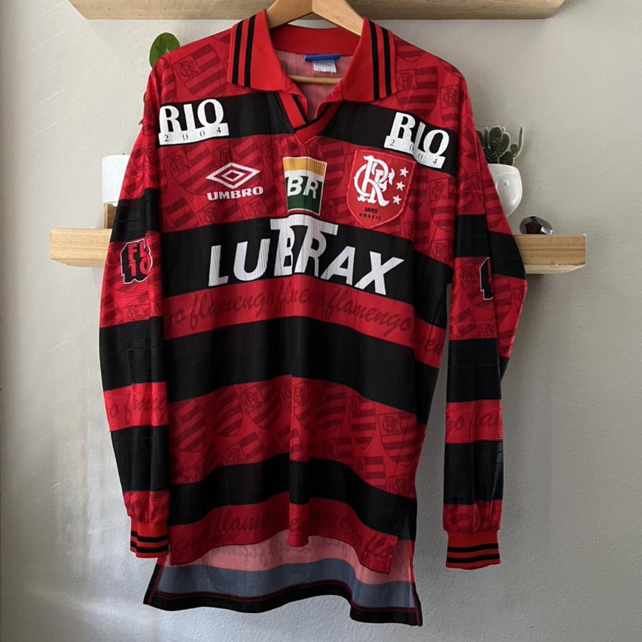 Soccer jersey vintage rare Flamengo size... - Depop