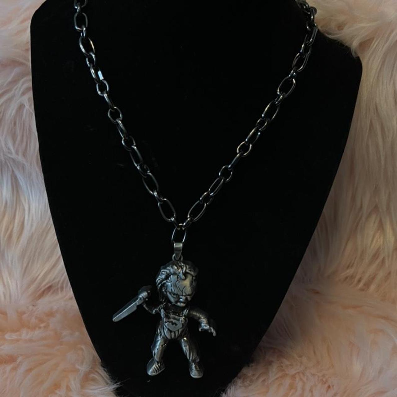 Chucky with black chain #chain #necklace #jewelry... - Depop