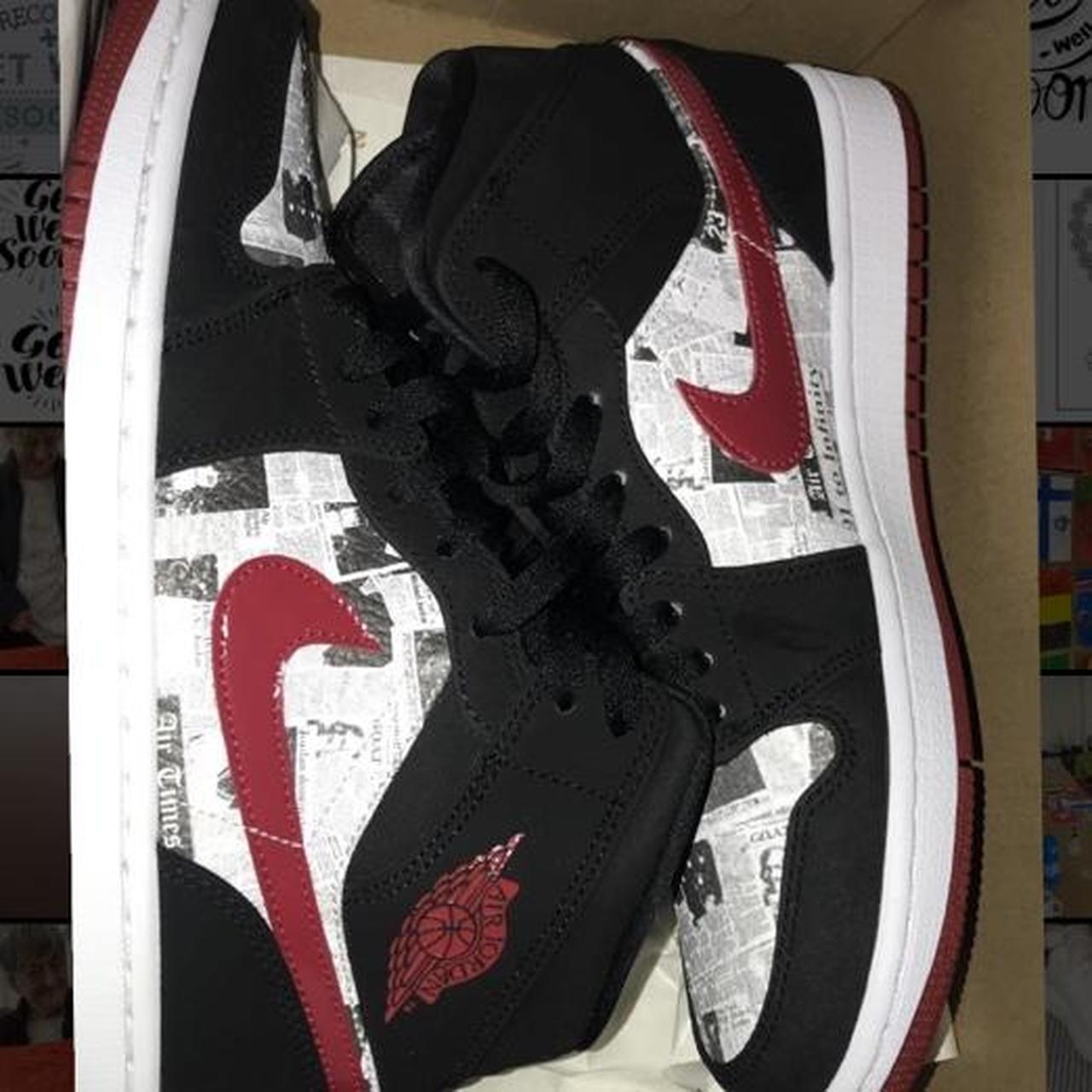 OPEN TO OFFERS Newspaper air times Jordan 1 mid... - Depop