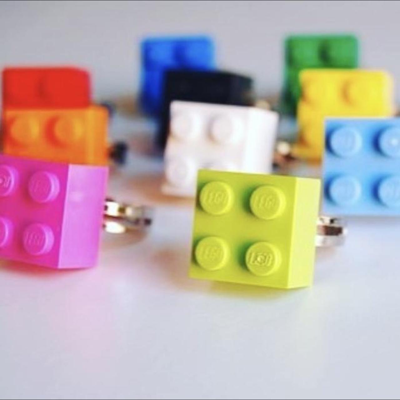 Lego ring. Variety of colours with an adjustable band - Depop