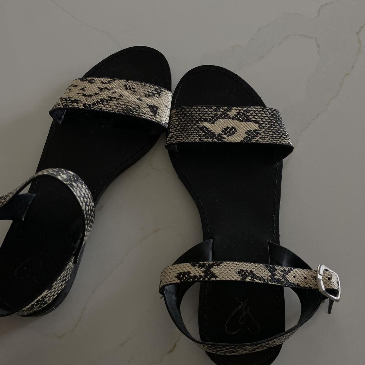 snake skin sandals ~worn a couple of times... - Depop