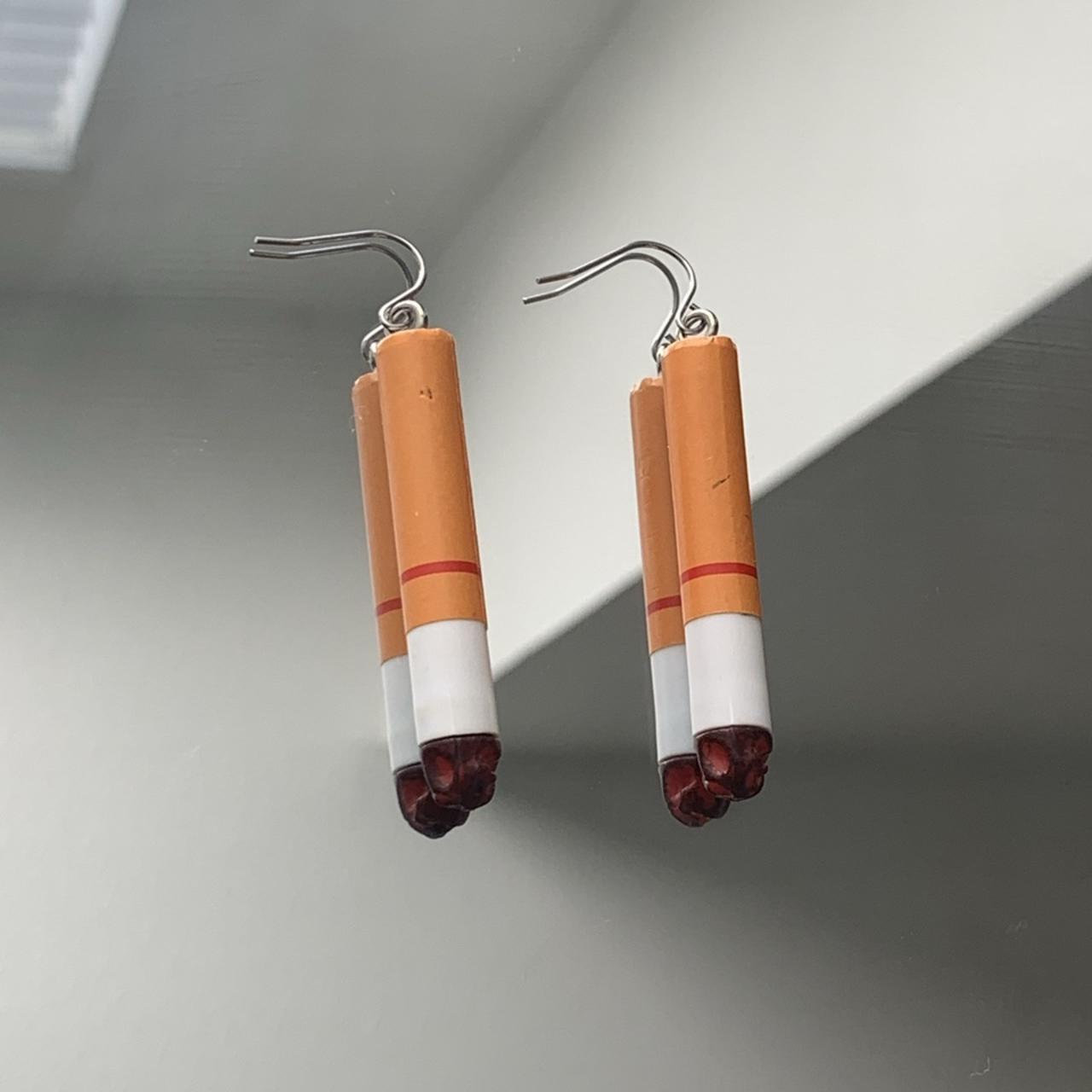 Cigarette Earrings 🚬 - Hypoallergenic earring... - Depop