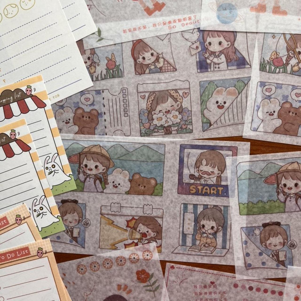 massive memo notes and sticker sheets bundle... - Depop