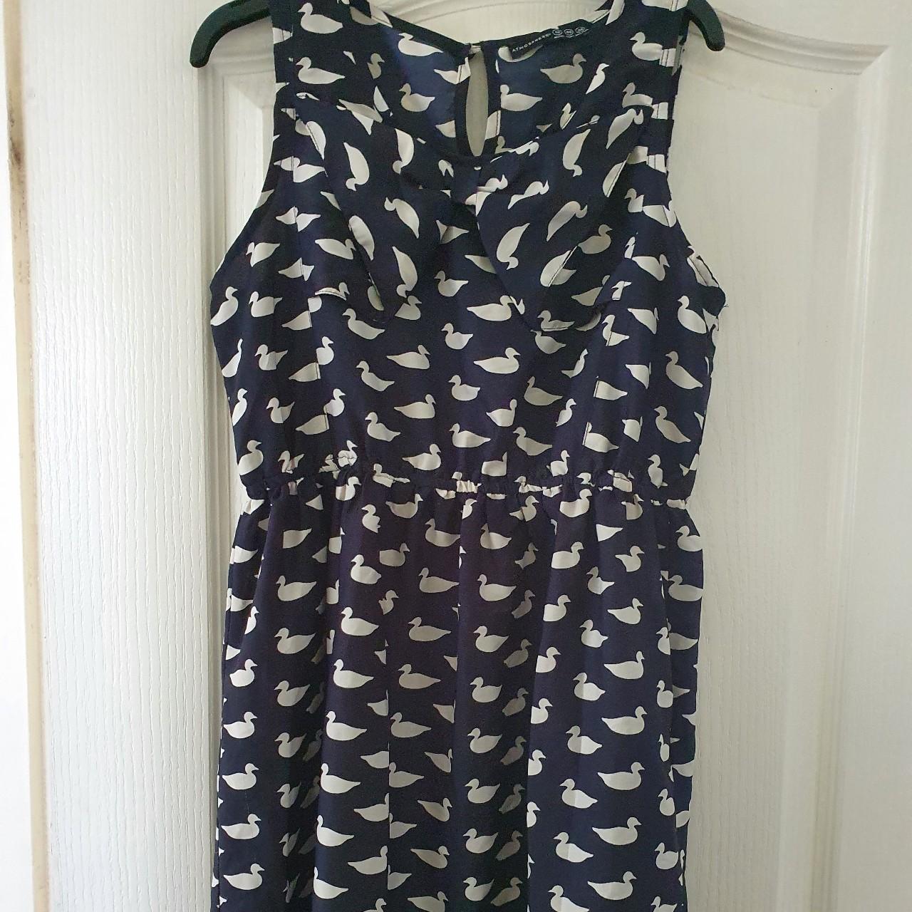 Primark navy duck bow dress Worn once Free shipping... - Depop