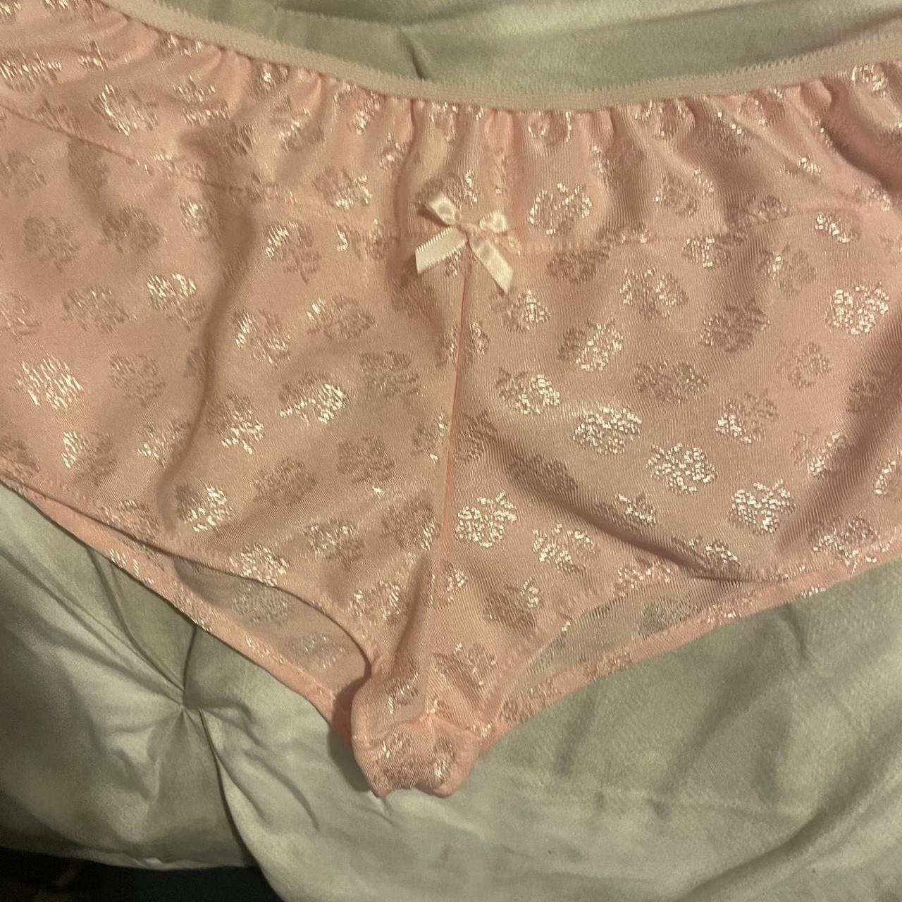 Coquette pink pointelle matching set Pink rose... - Depop