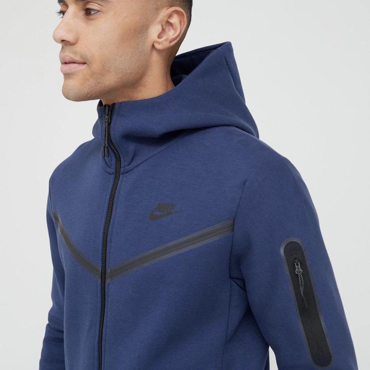 Nike tech fleece navy blue hoodie brand new In a... | Depop