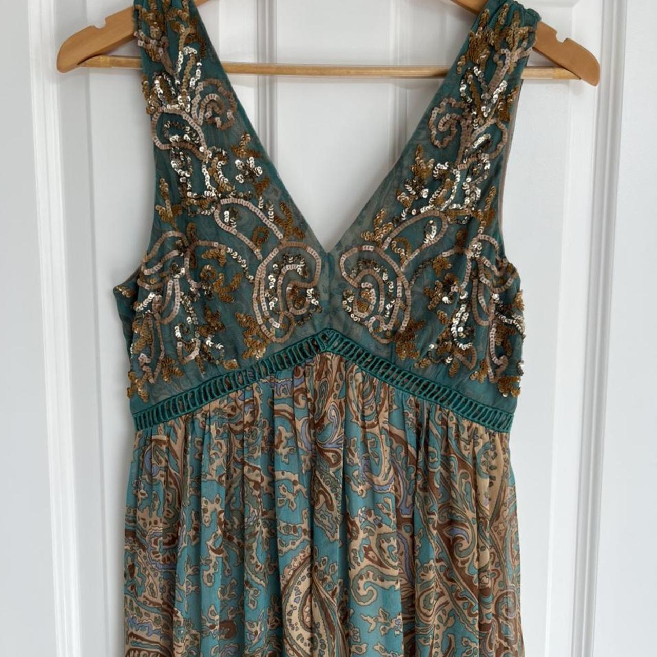 Anthropologie - Beaded Paisley Maxi Dress. BNWT. UK... - Depop