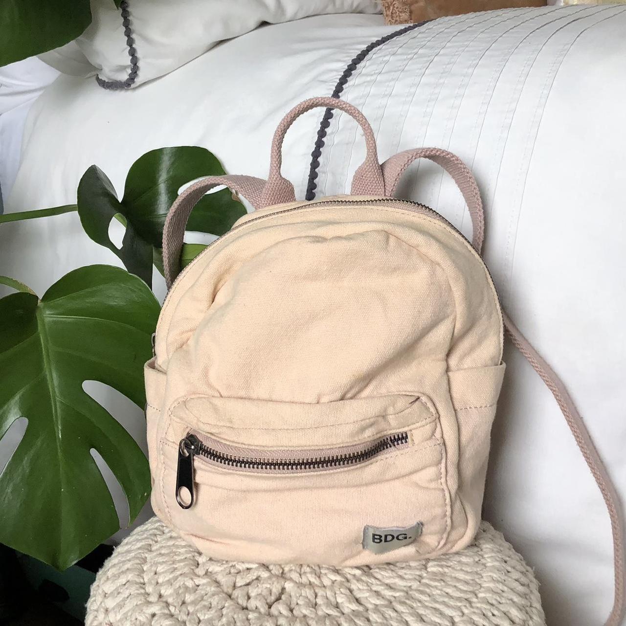 Little pink rucksack! 100% cotton small pale pink... - Depop