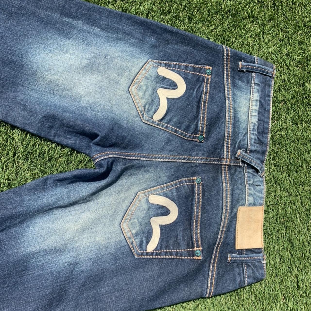 Evisu jeans 🤩 Really cool and trendy 😝 Straight leg... - Depop