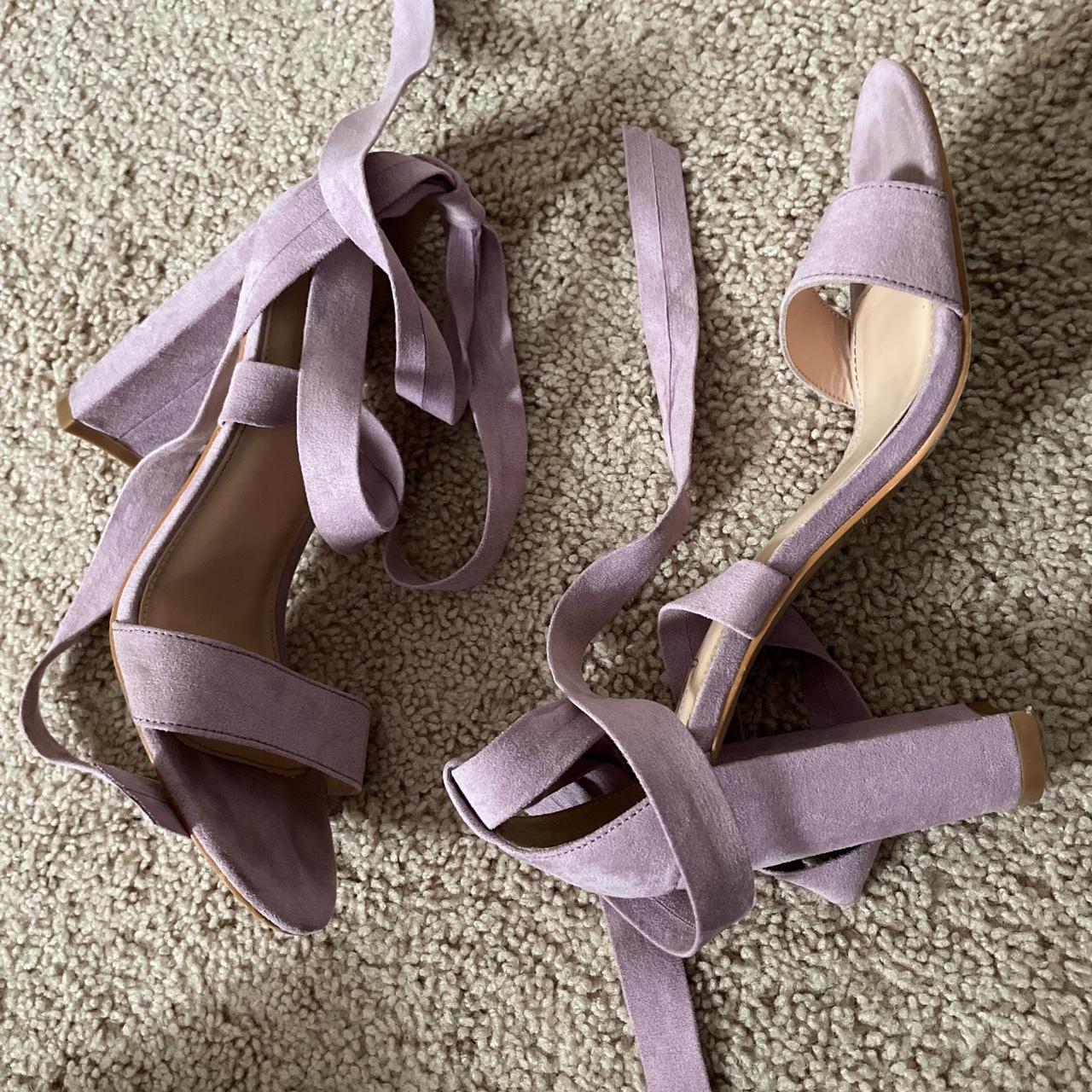 Forever 21 Purple Lace Up Heels ( CAN BE LACED... - Depop