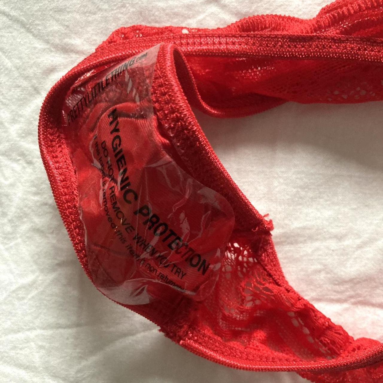 PrettyLittleThing red high leg body lingerie sexy.... - Depop