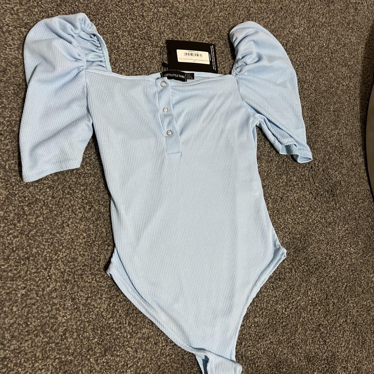 Baby blue puff short sleeve body suit💙 Brand new... - Depop