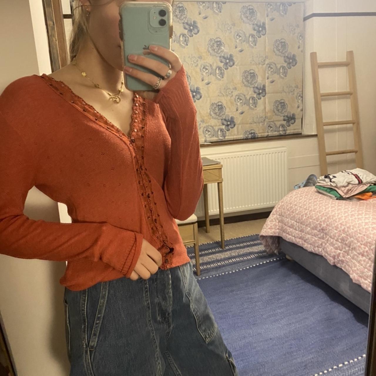 Amazing red mesh top Perfect for going out or a... - Depop