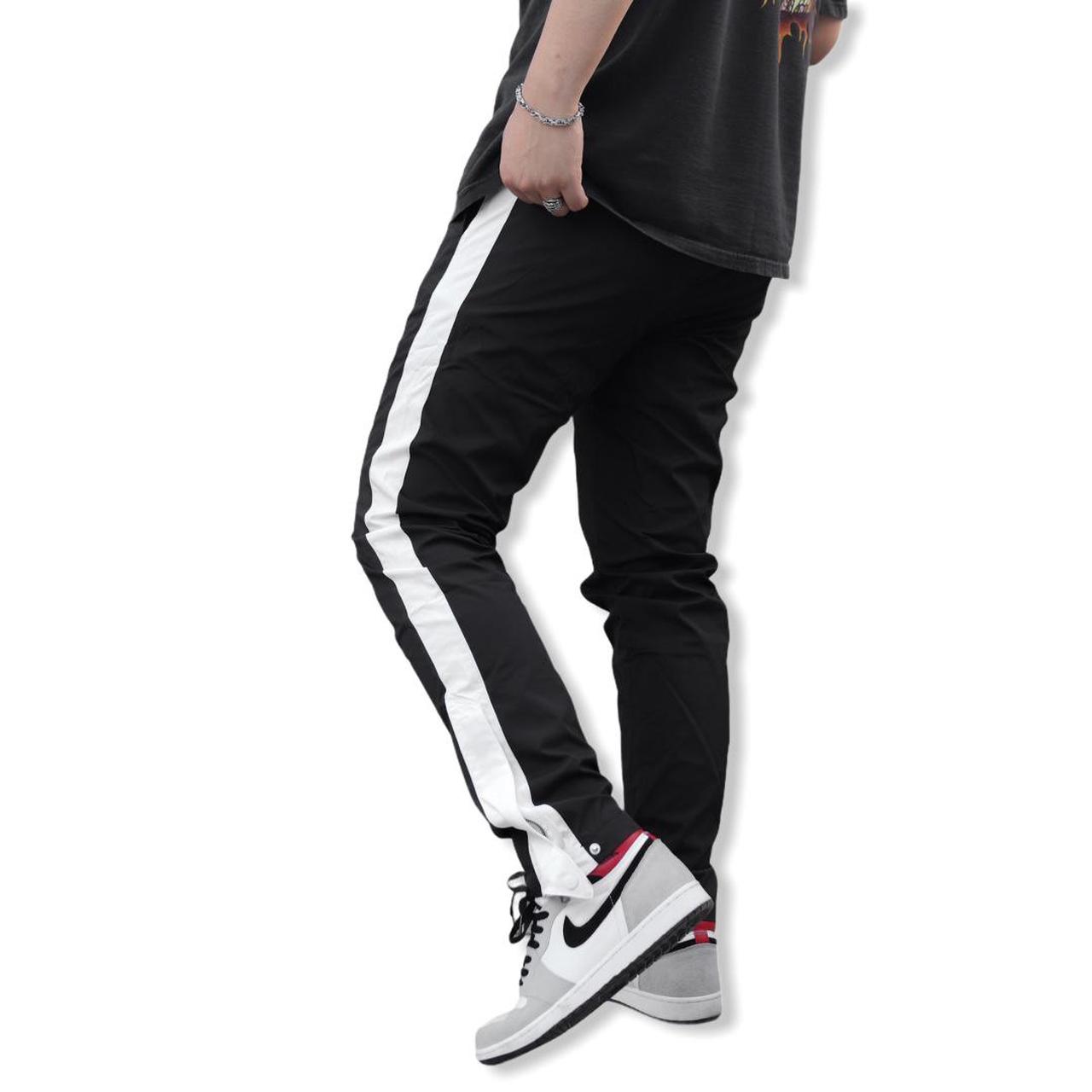 Essentials Zipper Track Pants Black • Slim fit •... - Depop