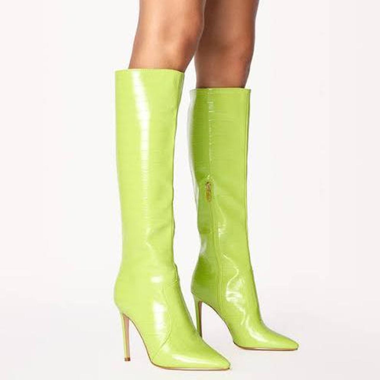 Neon knee high Billini boots (Limited addition) - Depop