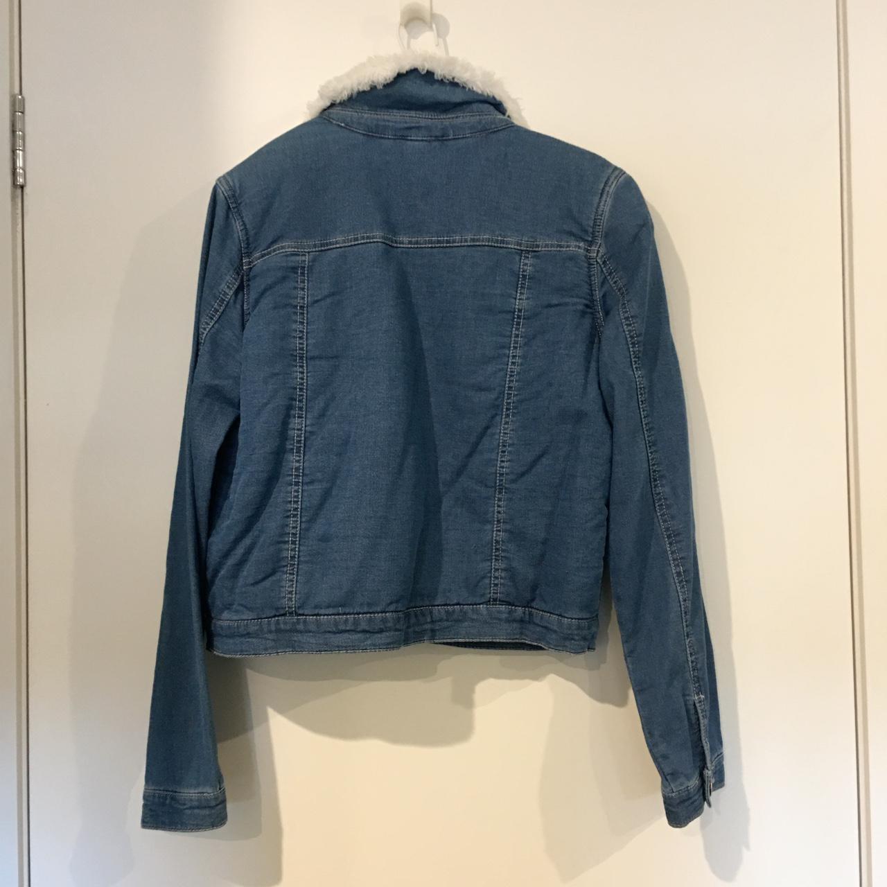 Deadstock: Target girls Sherpa denim jacket in a... - Depop
