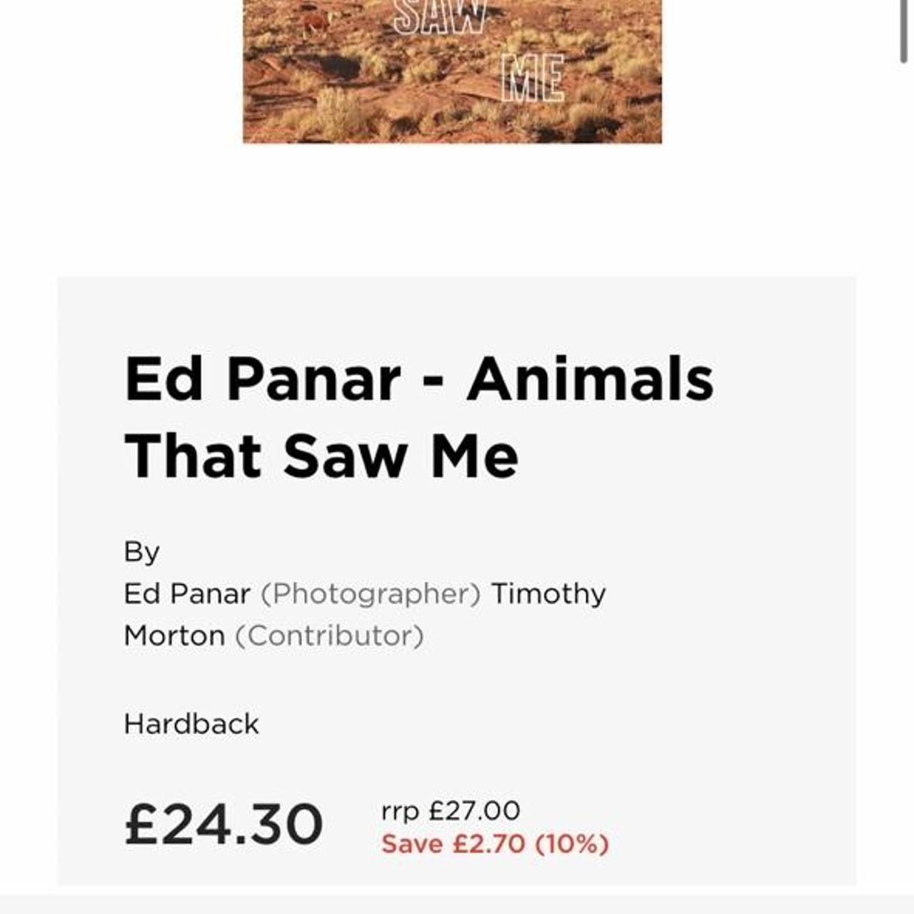 Animals That Saw Me by Ed Panar A beautiful... - Depop