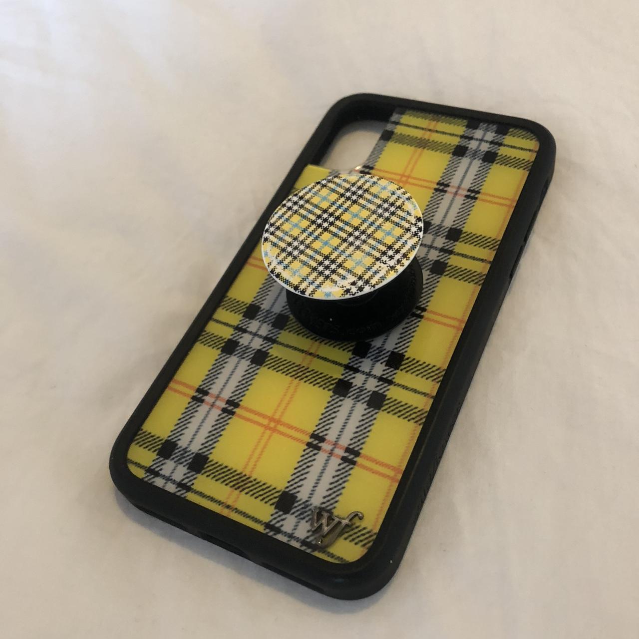 Wild Flower yellow plaid iPhone X case with matching... - Depop
