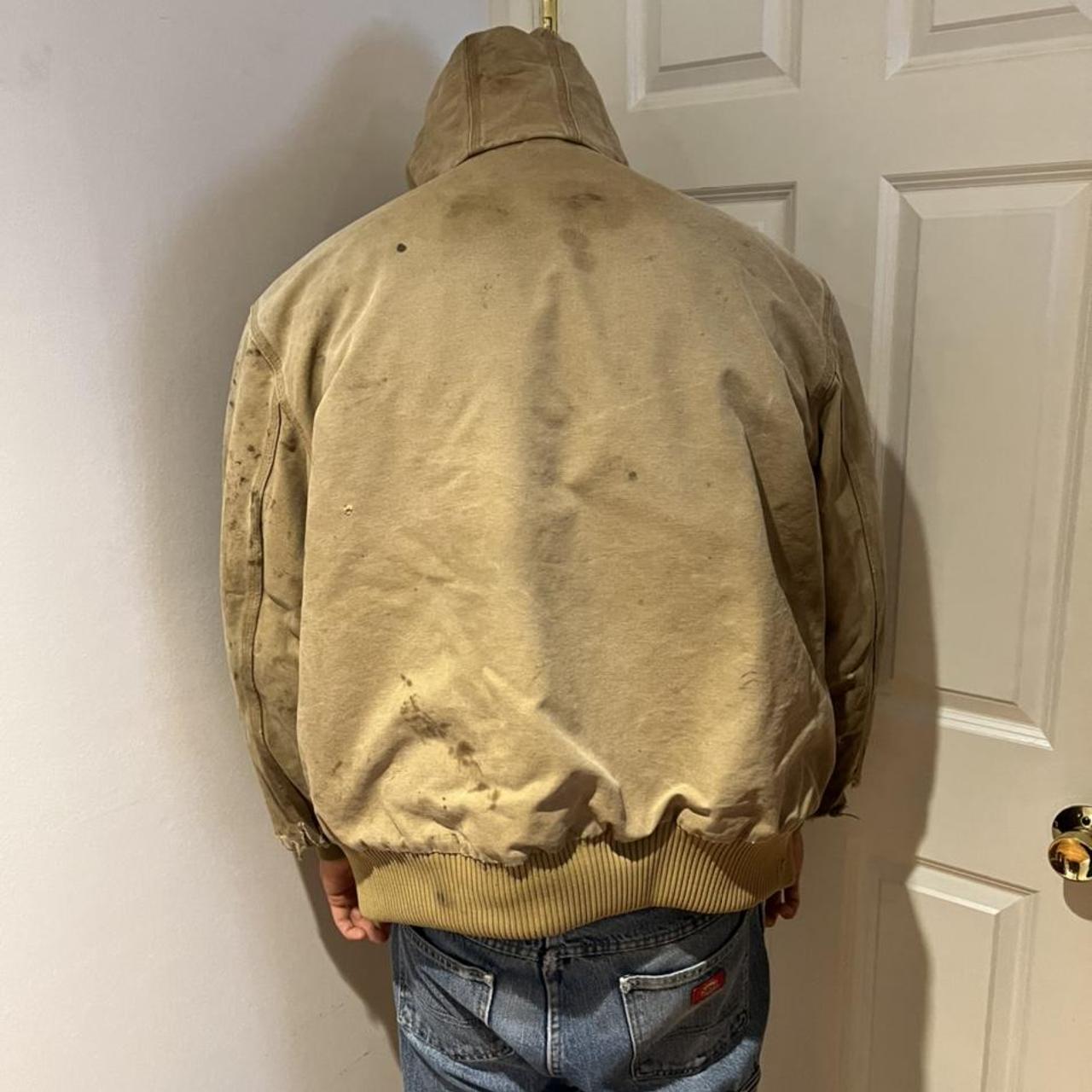 Thrashed out Carhartt work jacket Size XL Needs... - Depop