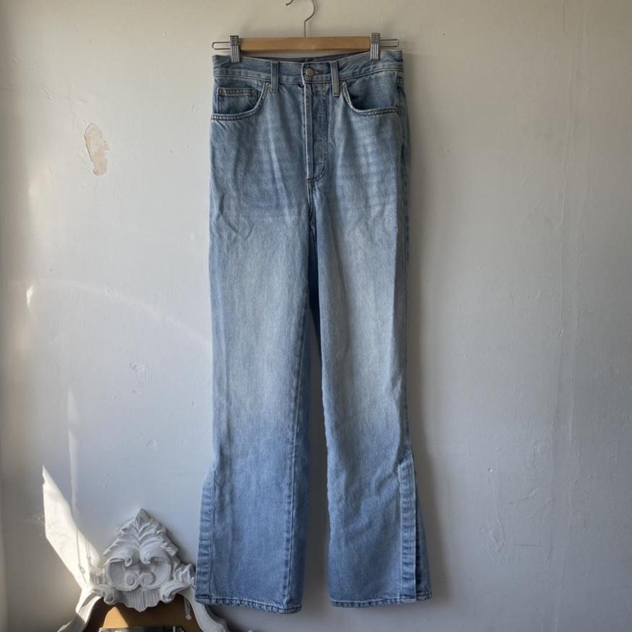 Blue flared jeans, fit really comfortably and have... - Depop