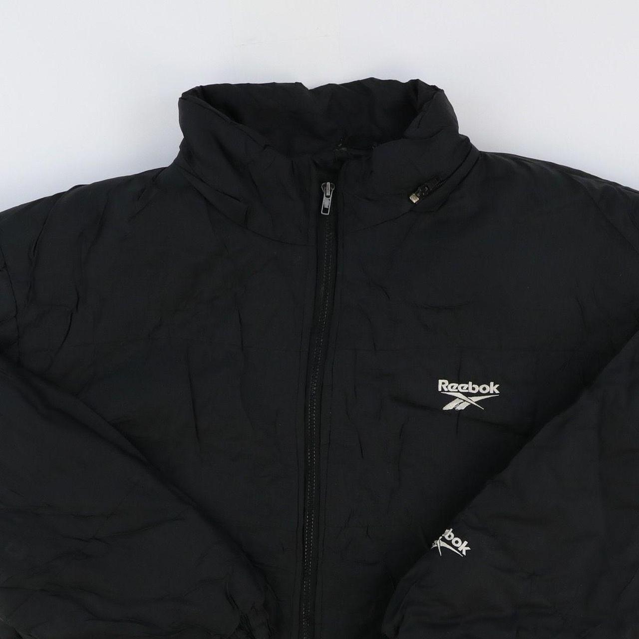 Reebok coat 90s retro jacket compacted hood... - Depop