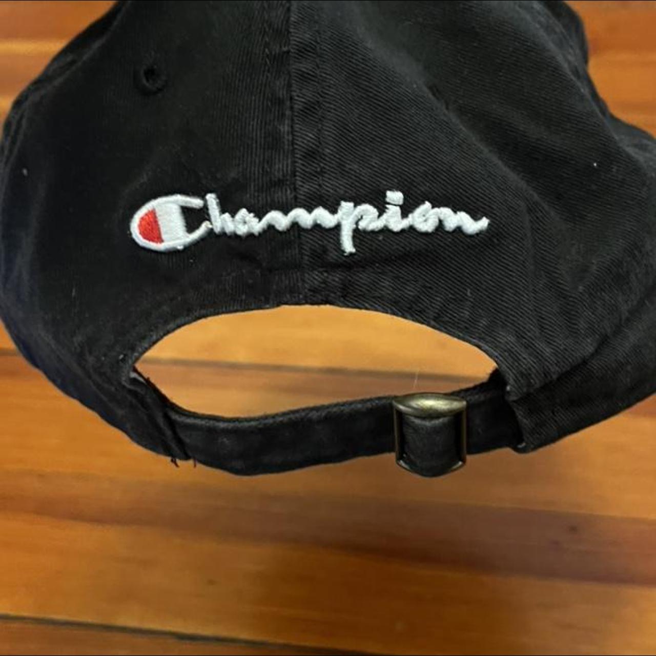 Champion Men's Black Hat | Depop