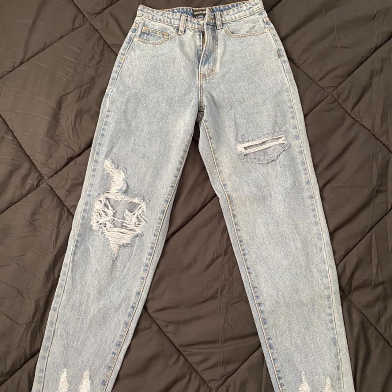 PLT distressed mom jeans Oversized fit Size: 2 - Depop