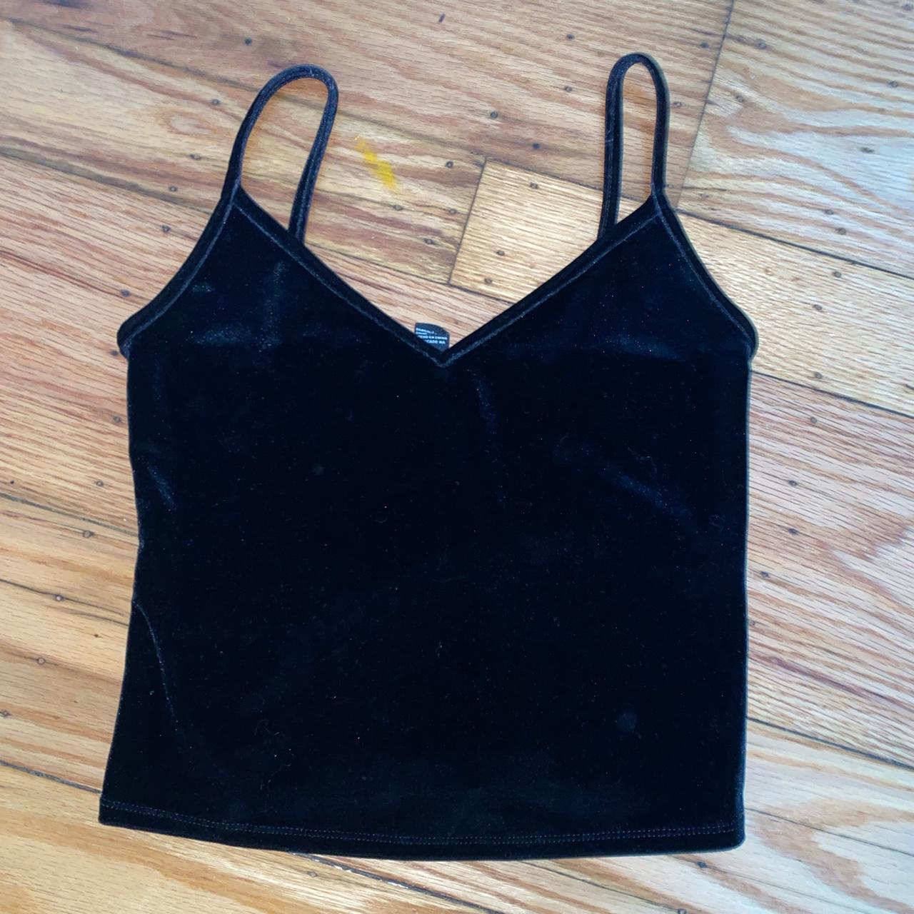 forever 21 black velvet tank top! pretty thick and... - Depop
