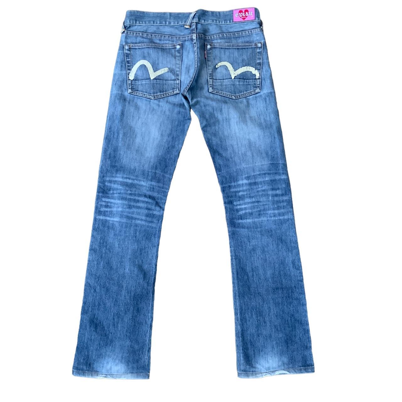 Evisu Women's Blue Jeans | Depop