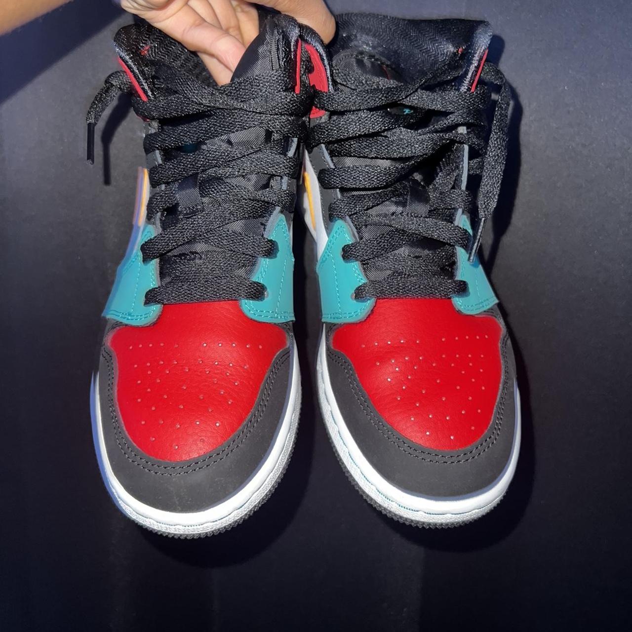 Jordan 1 mid breed multi color GS #jordans #sneakers... - Depop