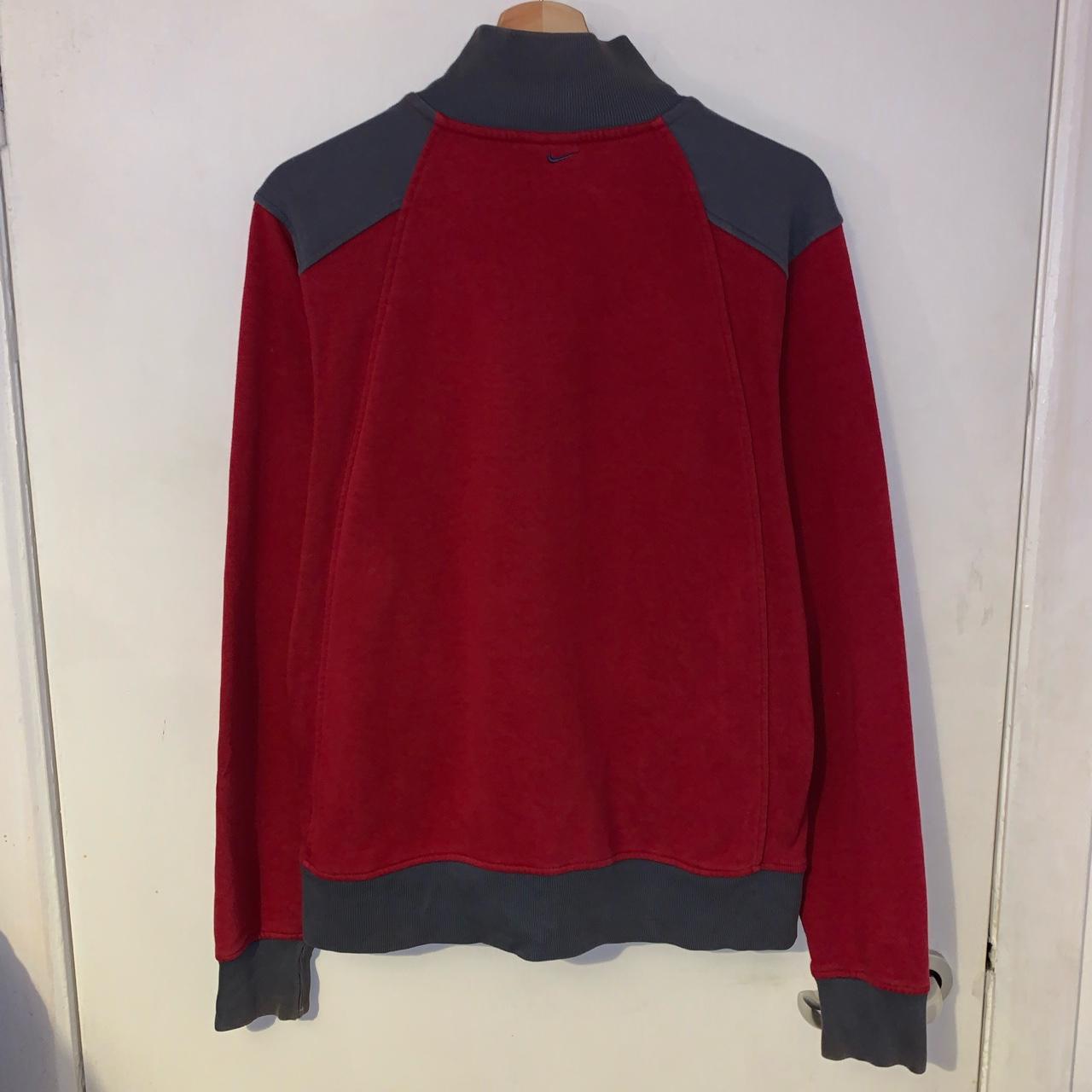 Nike Men's Red and Grey Jacket | Depop