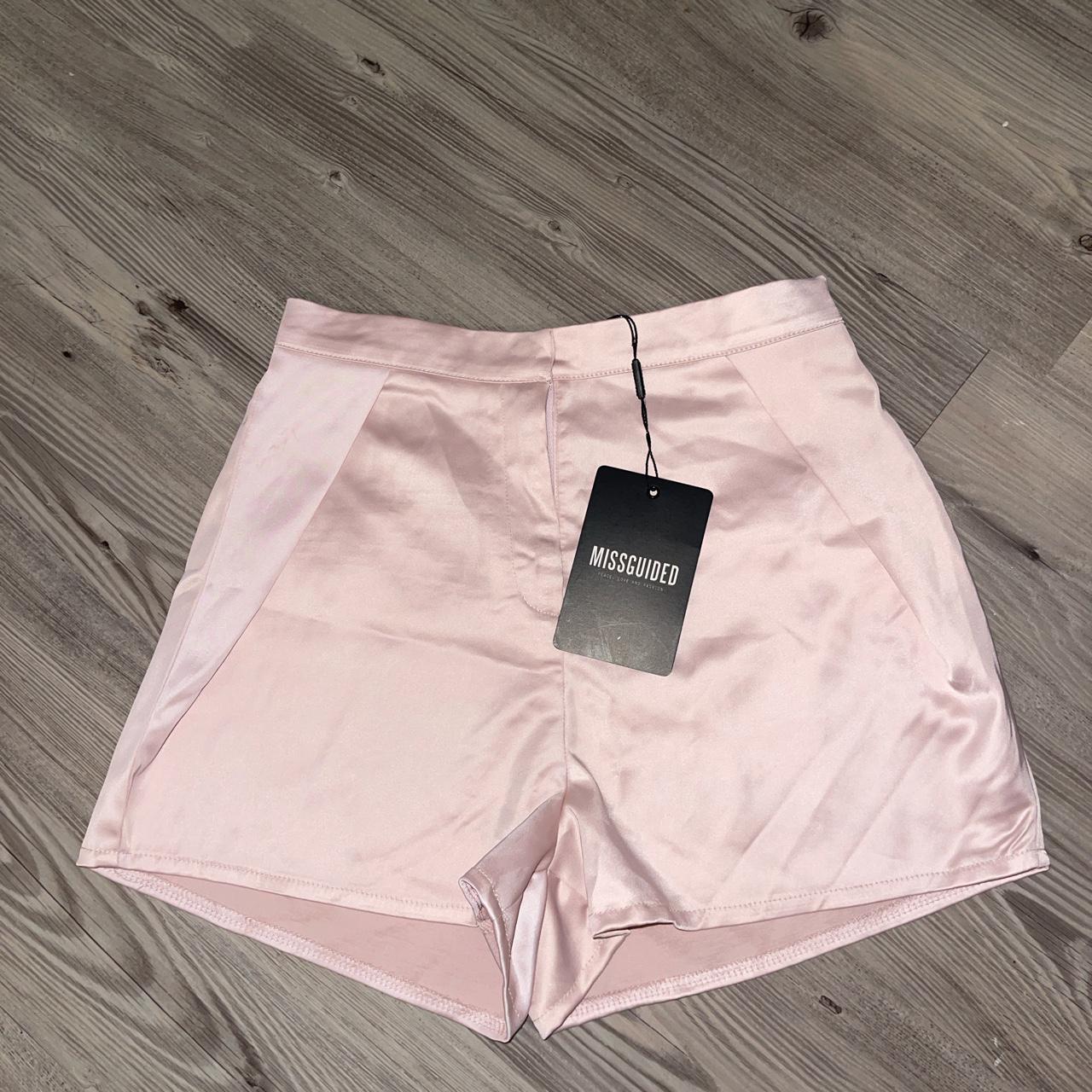 Missguided pink satin shorts. Bought a while back,... - Depop