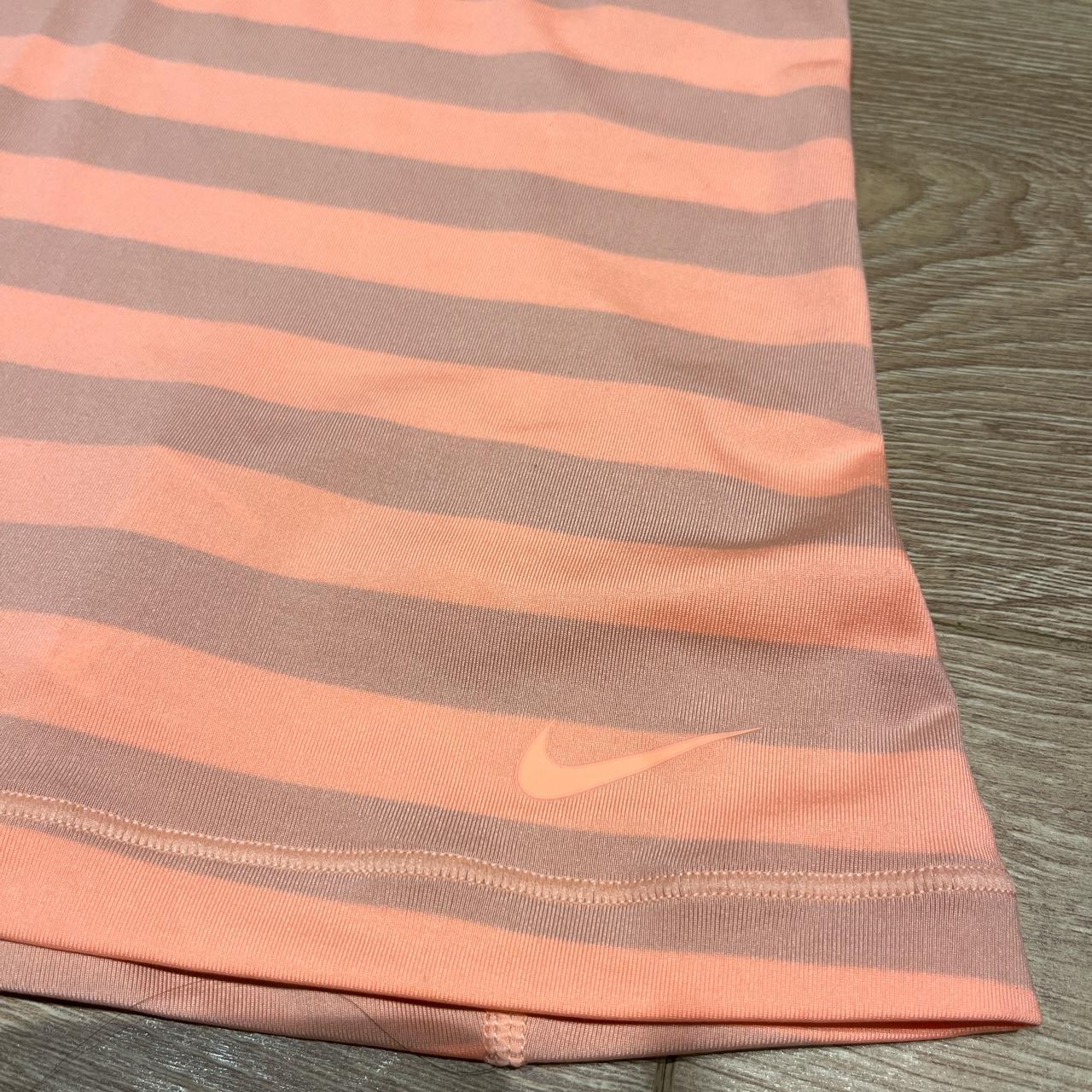 Nike Dri-fit padded work out top in peach and grey... - Depop