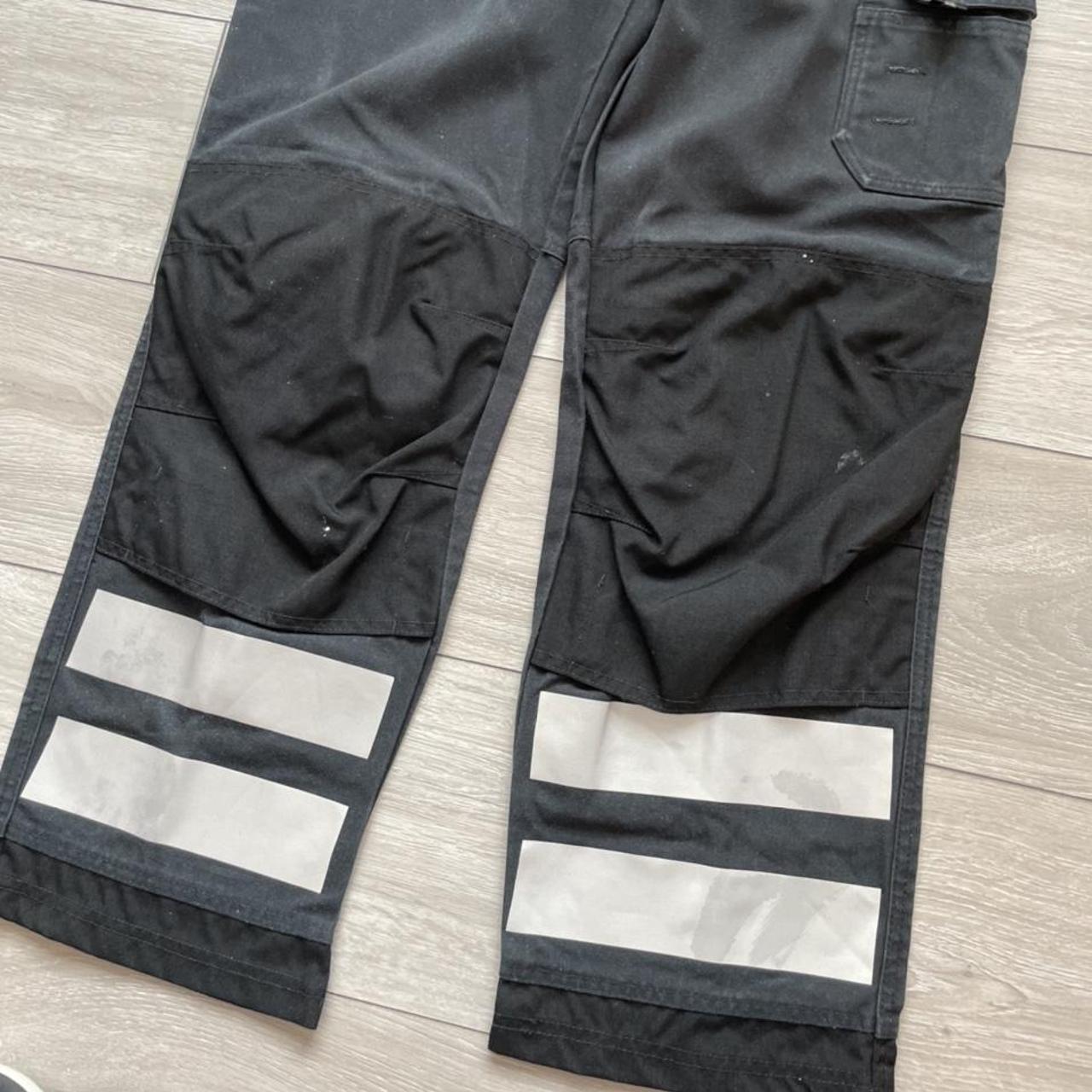 Black Dickies Reflective Workwear Trousers 34 inch... - Depop