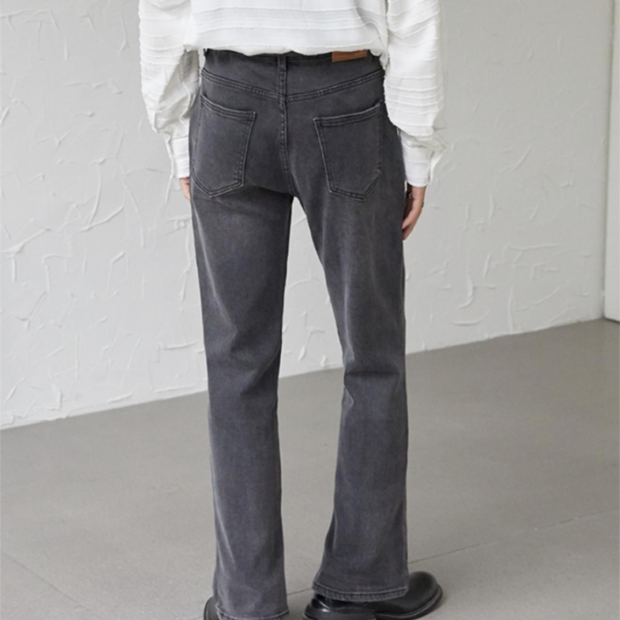 Men's Slit Washed Gray-Blue Jeans AW2022... - Depop