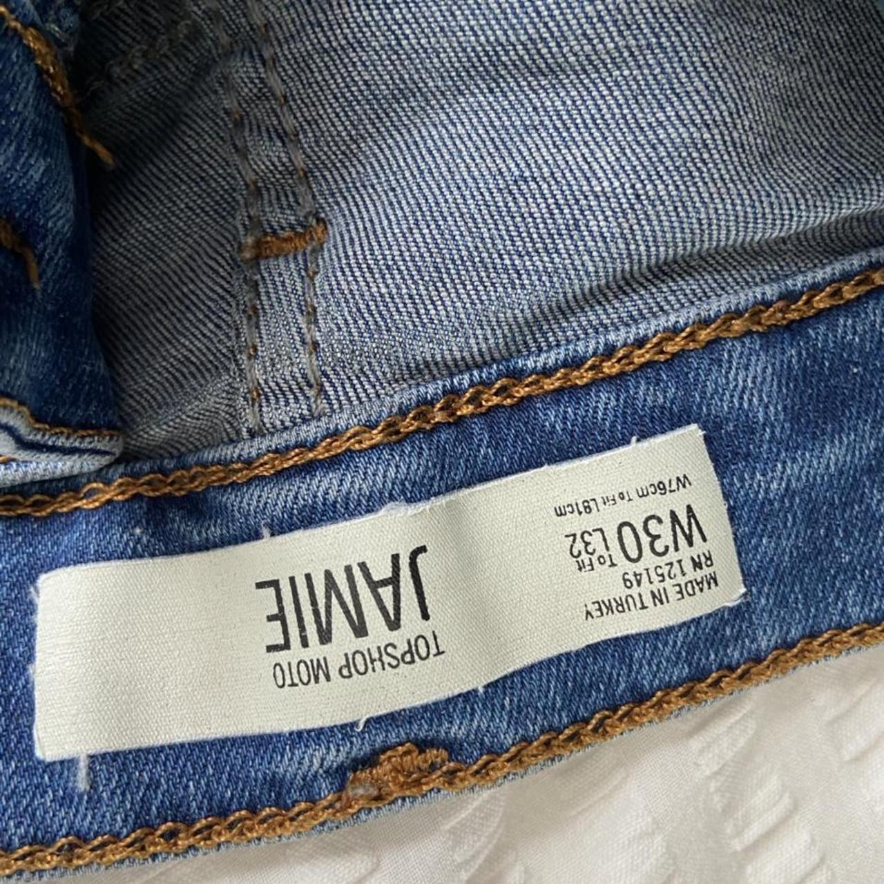 Topshop ripped knee jamie jeans W30 L32 Womens Only... - Depop