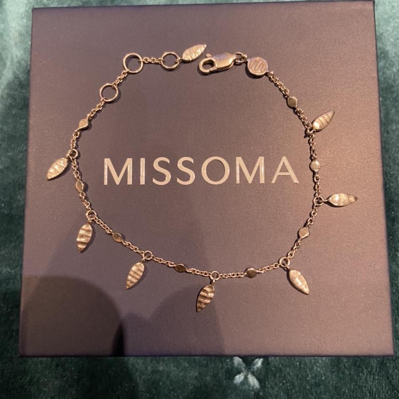 Missoma Silver Leaf Bracelet Brand new, never worn... - Depop