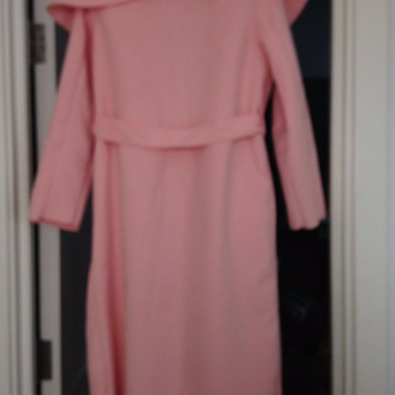 Made In Italy’ pink belted duster coat. Size... - Depop